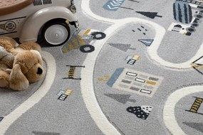 Koberec KIDDO 6111 světle šedý / bílý