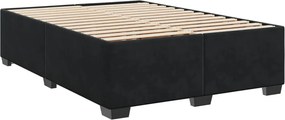 Box spring postel s matrací černá 140 x 190 cm samet 3290908