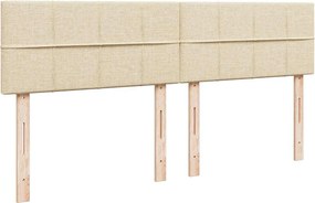 Box spring postel s matrací krémová 200x200 cm textil 3287568