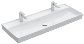 Villeroy & Boch Collaro - Umyvadlo nábytkové 1200x470 mm, bez přepadu, 2 otvory pro baterii, CeramicPlus, alpská bílá 4A33C1R1