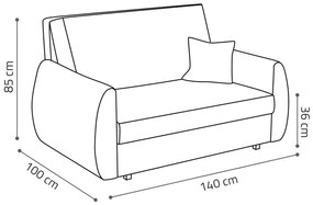 FN Rozkládací křeslo Vivian Art II hnědošedá