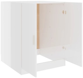 Skříňka nad pračku bílá s vysokým leskem 71 x 71,5 x 91,5 cm