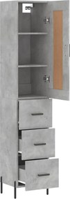 Skříň highboard betonově šedá 34,5x34x180 cm kompozitní dřevo 3200205