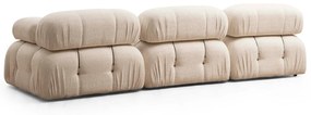 Atelier del Sofa Rohová sedací souprava Bubble Cream Bouclette L1-O1-1R-PUF, Krémová