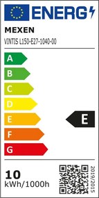 Mexen Vintis, LED filamentová žárovka E27, A60, 10 W, neutrální bílá 4000K, čirá, L150-E27-1040-00