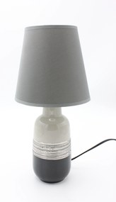 Stříbrno-šedá stolní lampa 1570