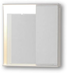 Olsen Spa Závěsná skříňka se zrcadlem LUMIX I Rozměr A - 50 cm, Rozměr B - 15 cm, Rozměr C - 55 cm, Varianta - Levá - OLNPSE5055L