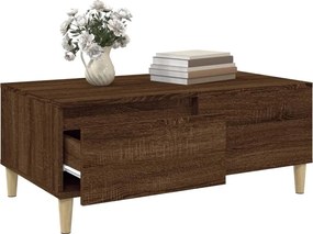 vidaXL Konferenční stolek 90x50x36,5 cm kompozitní dřevo [821115] Barva: bílá s vysokým leskem