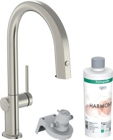 Dřezová baterie Hansgrohe Aqittura bez výpusti nerez 76800800