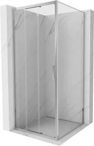 Mexen Exo, posuvná sprchová kabina, dveře 85 cm + boční stěna 85 cm, transparentní sklo, chrom, 8153-085-085-01-00