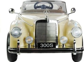 LEAN CARS Autíčko na baterii Mercedes 300S, béžové