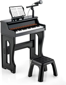 Costway 37-klávesová dětská klaviatura elektronické dětské piano se stoličkou