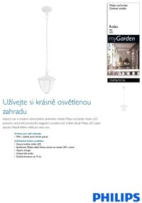 LED Venkovní závěsné svítidlo Philips Robin 15476/31/16 bílé