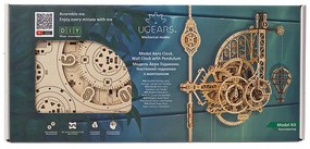 Ugears 3D dřevěné mechanické puzzle Nástěnné hodiny Aero
