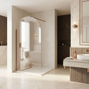 Rea Heaven, sprchová zástěna Walk-in 110 cm, měděná matná, REA-K6688