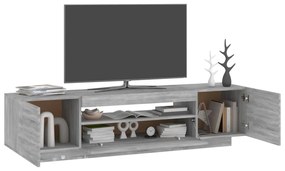 TV skříňka s LED osvětlením šedá sonoma 160 x 35 x 40 cm - Default Title