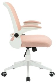 Dalenor Kancelářská židle Pretty White, textil, růžová