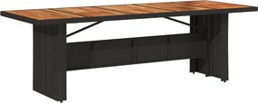 9dílný zahradní bistro set s poduškami černý polyratan 3277231