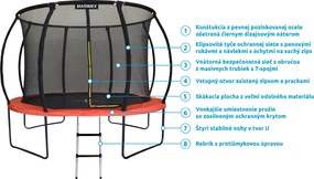 Marimex | Trampolína Marimex Premium 244 cm + vnitřní ochranná síť + schůdky ZDARMA | 19000103