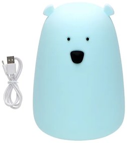LED RGB Dětská dotyková lampička BEAR LED/0,8W/5V modrá