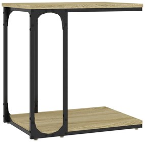Odkládací stolek dub sonoma 50 x 35 x 52 cm kompozitní dřevo - Default Title