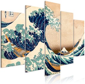 Obraz - The Great Wave off Kanagawa (5 Parts) Wide