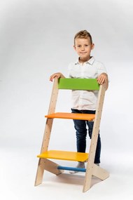Lucas Wood Style rostoucí židle EASY LINE -  růžová
