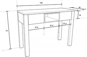 Stolek Swag z masivního dřeva Buk