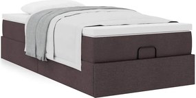 Osmanský rám postele s matrací tmavě šedá 80x200cm textil 3311067