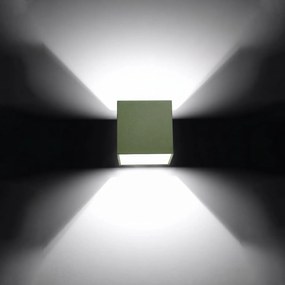 Sollux Lighting Nástěnné svítidlo QUAD 1 olivově zelené