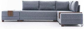 Hanah Home Rohová pohovka FLY modrá pravá 280 cm 825BLC2669