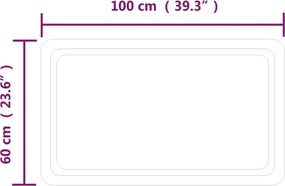 Koupelnové zrcadlo s LED osvětlením 60x100 cm 3154102