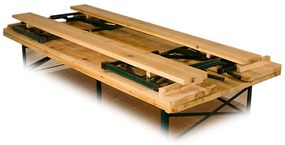 Deuba Pivní set s opěrkou 170 cm - skládací