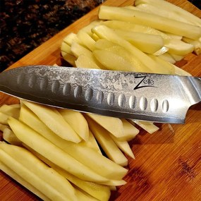 Zelite Infinity by Klarstein Alpha-Royal Japanese Series, 7" nůž santoku, damašková ocel
