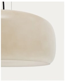 LED závěsné svítidlo šedobéžové se skleněným stínidlem ø 38 cm Reig – Kave Home