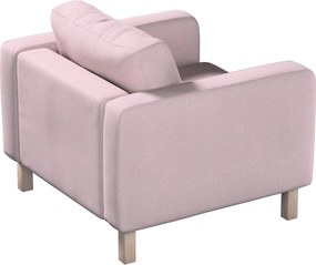 Potah na křeslo IKEA Karlstad, krátký barva růžová látka pletený vzor