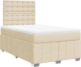 Box spring postel s matrací krémová 120x190 cm textil 3291626