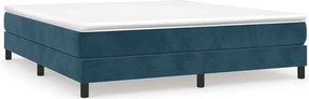 Box spring postel s matrací tmavě modrá 180x200 cm samet 3144349