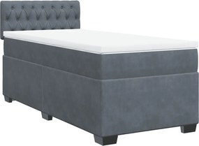 Box spring postel s matrací tmavě šedá 80 x 200 cm samet 3288469