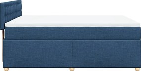 Box spring postel s matrací modrá 140x200 cm textil 3289023