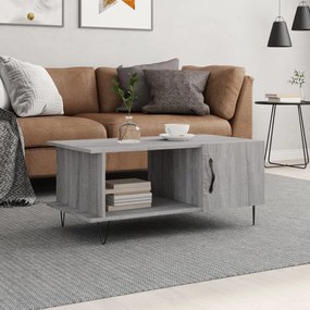 Konferenční stolek šedý sonoma 90 x 50 x 40 cm kompozitní dřevo - Default Title