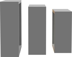 Nástěnné police kostky 3 ks šedé MDF 323951