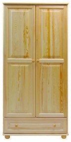 Šatní skříň 65 Policová Klasik (Barva dřeva: barva bílá, Šířka: 90 cm)
