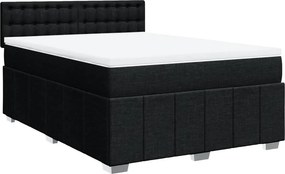 Box spring postel s matrací černá 160x200 cm textil 3287135