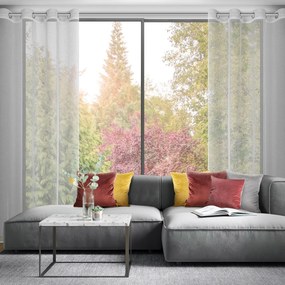 ZÁCLONA NA KROUŽCÍCH ABI1 140X250 CM BÍLÁ
