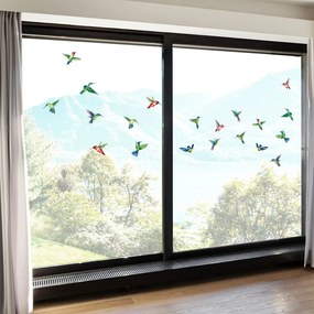 Sada samolepek na okno 20 ks 40x60 cm Hummingbirds – Ambiance