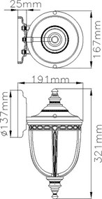 Venkovní nástěnné světlo Elstead English Bridle S/IP44 bronz