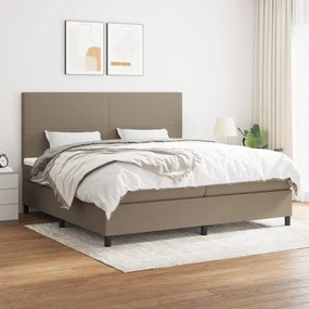 Box spring postel s matrací taupe 200x200 cm textil 3141645