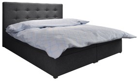 Manželská postel Boxspring 140 cm Fade 1 (tmavě šedá) (s matrací a úložným prostorem). 1046472