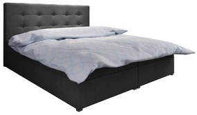 Manželská postel Boxspring 160 cm Fade 1 (tmavě šedá) (s matrací a úložným prostorem). 1046480